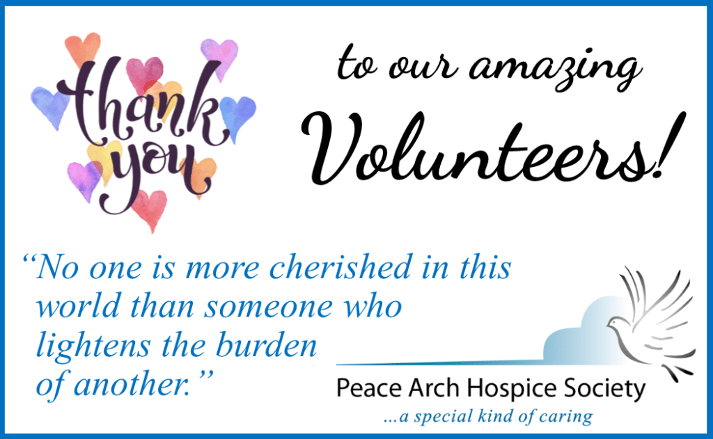Volunteer Thanks 2018 - Peace Arch Hospice Society